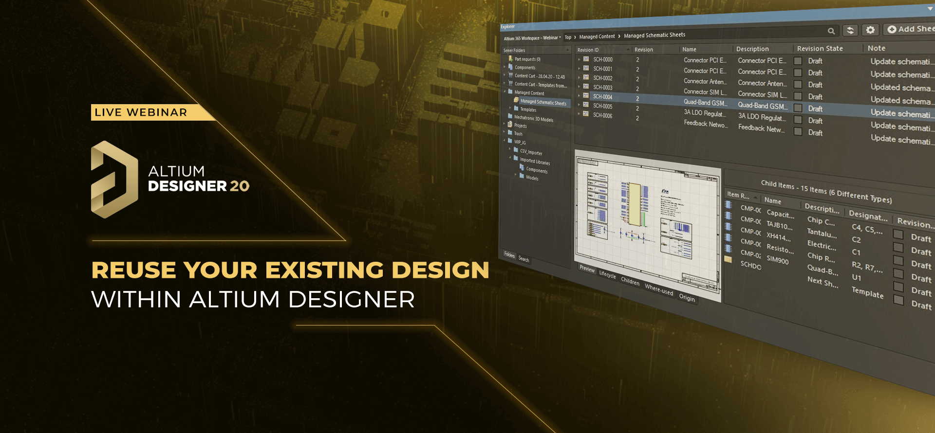Live Webinar: Reuse your existing design within Altium Designer